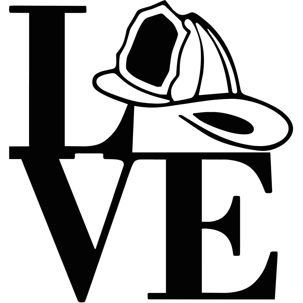 Love Fireman Decal