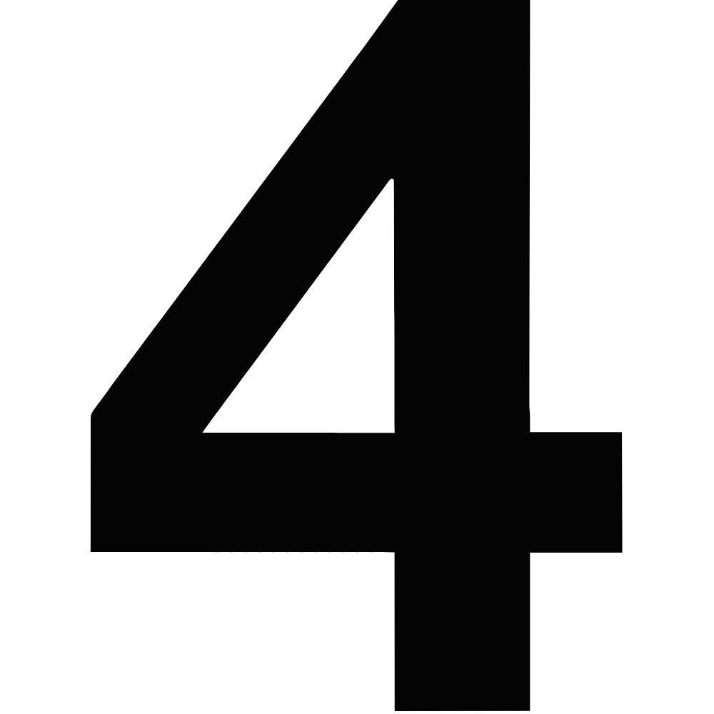 Number 4 Decal