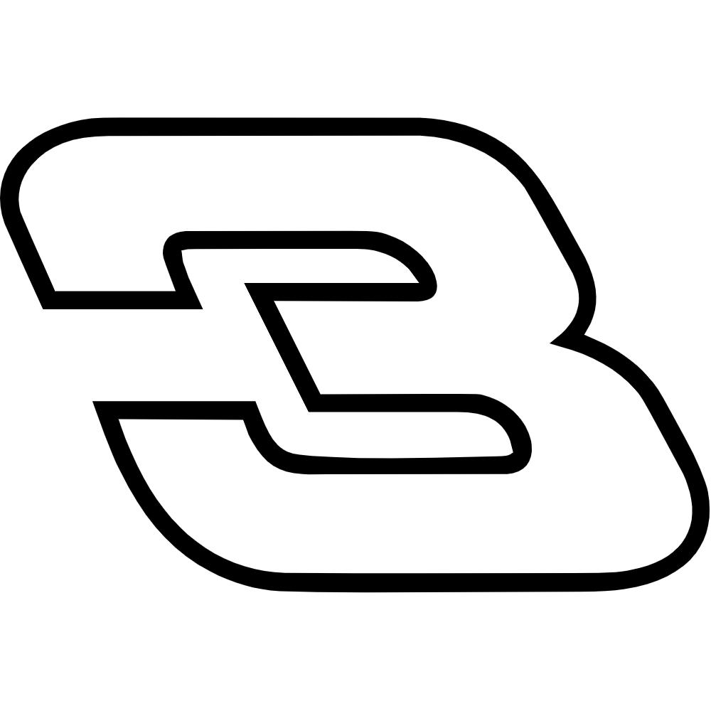 Dale Earnhardt #3 Outline Decal