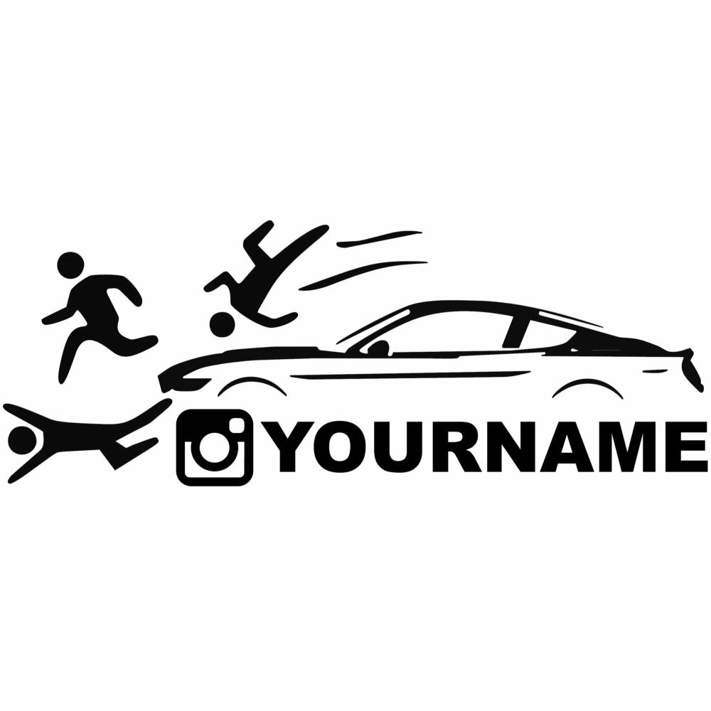 Crowd Killer Mustang S550 Silhouette Instagram Decal