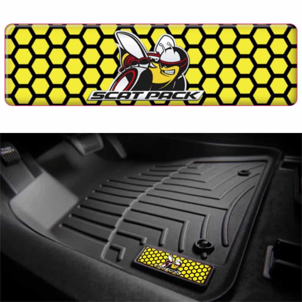 Scat Pack Honeycomb WeatherTech Floor Mat Badge