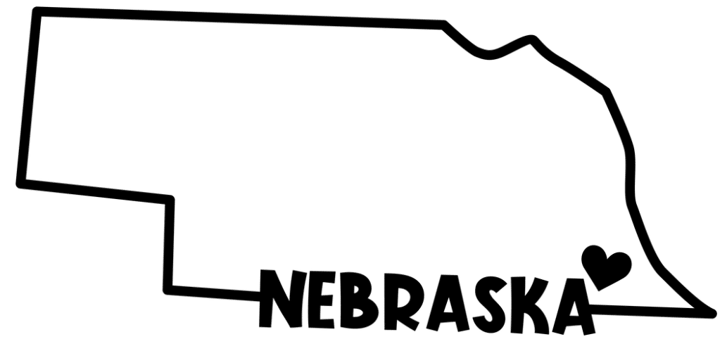 Nebraska State Outline Decal