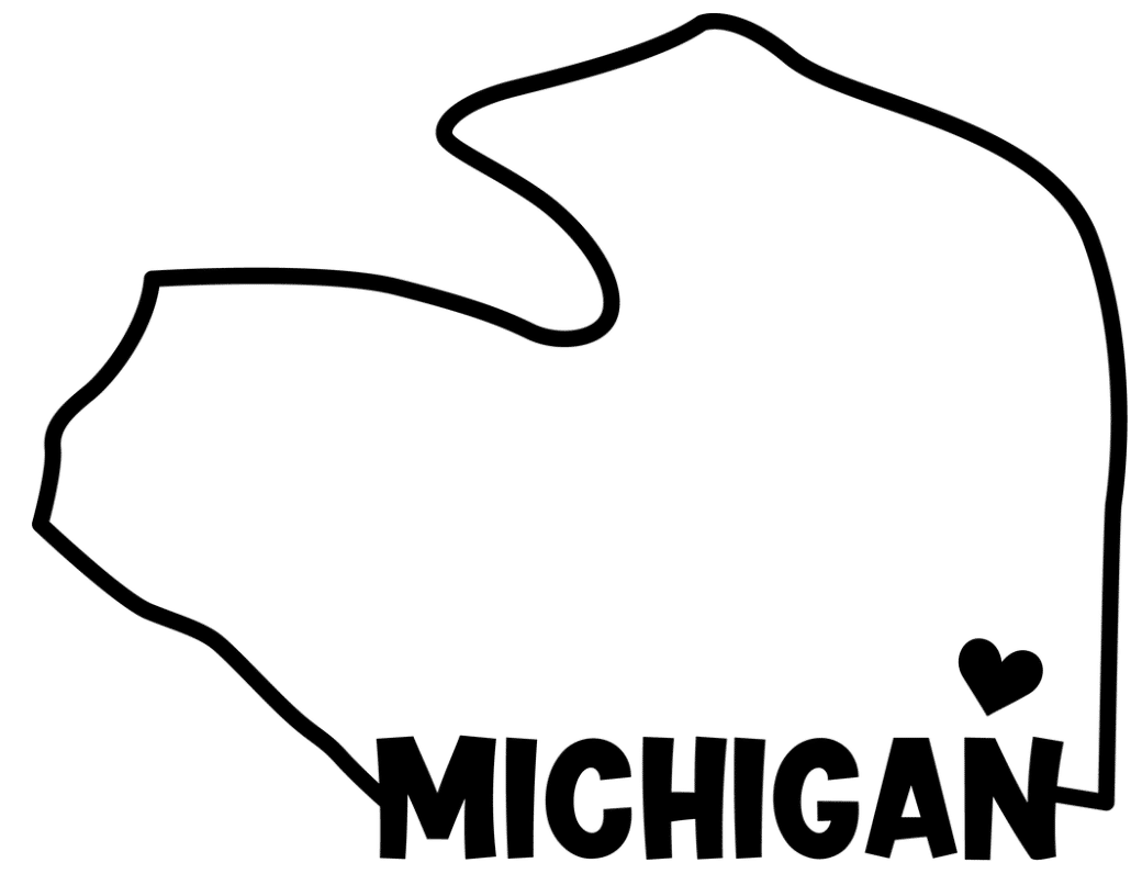 Michigan State Outline Decal