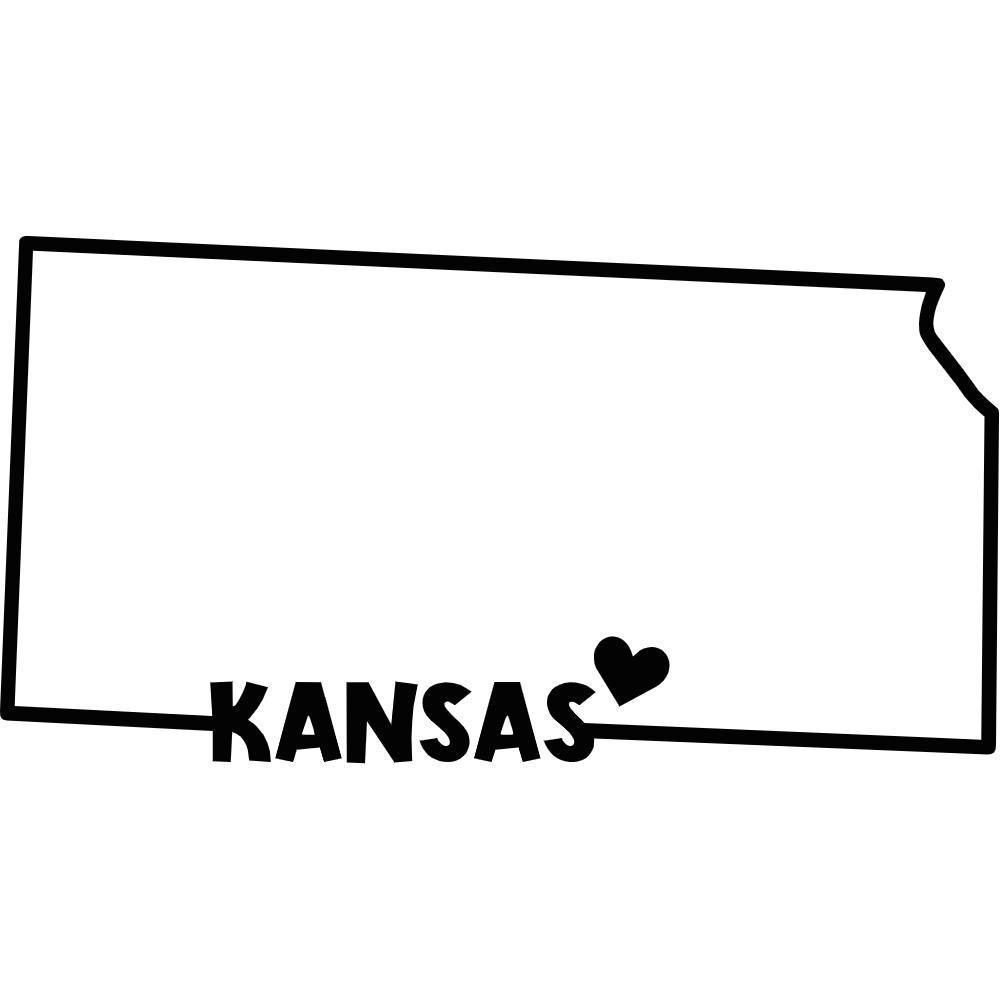 Kansas State Outline Decal