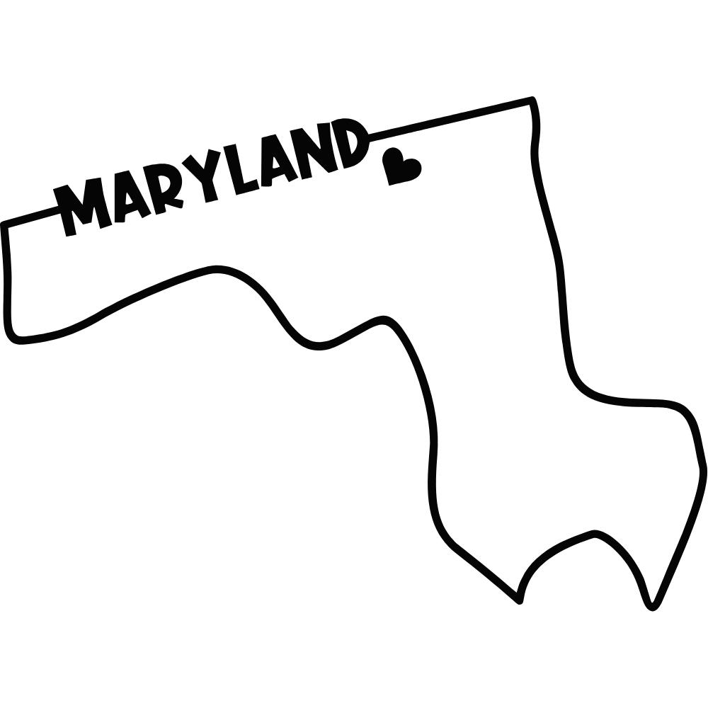 Maryland State Outline Decal