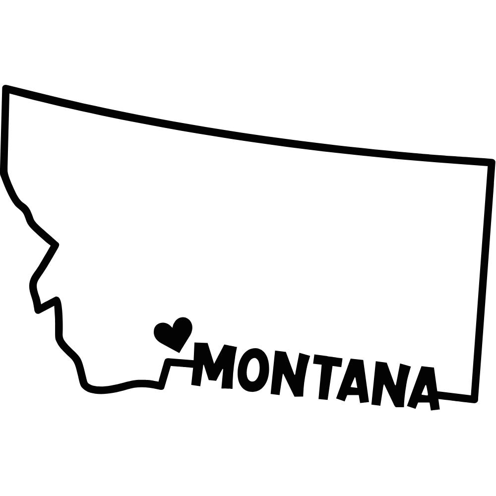 Montana State Outline Decal