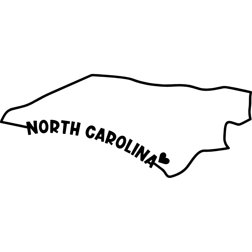 North Carolina State Outline Decal