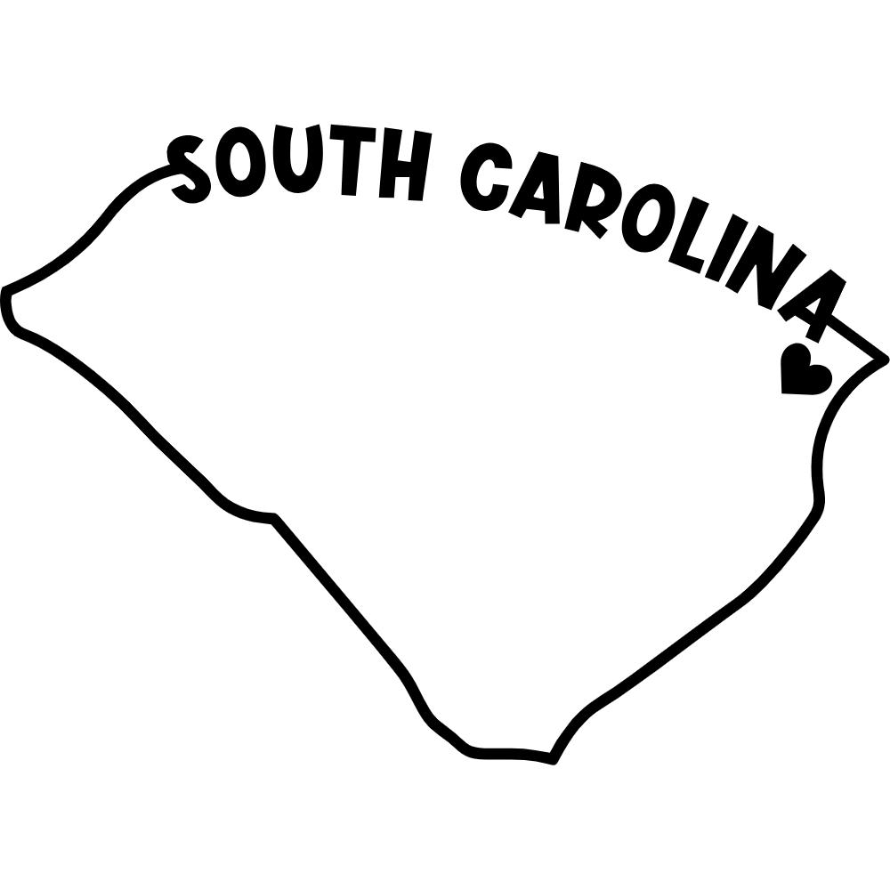 South Carolina State Outline Decal