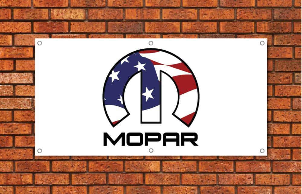 Mopar American Flag Garage Banner