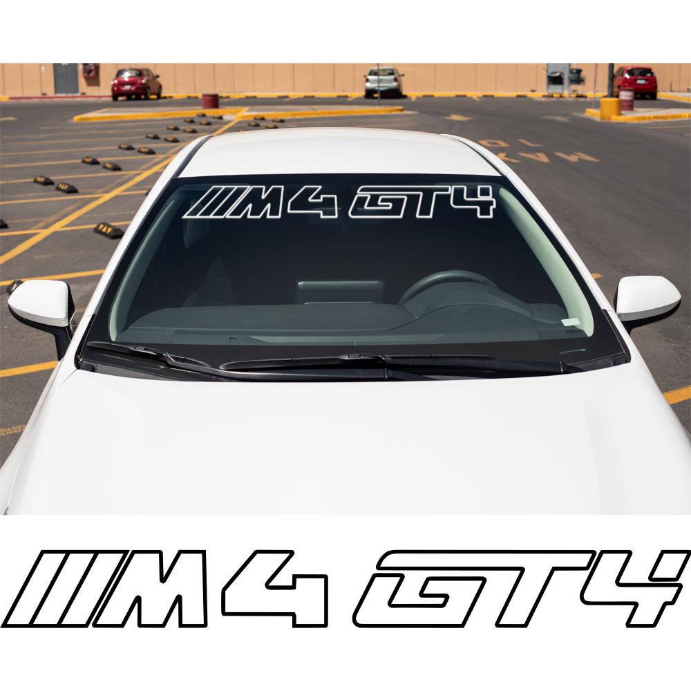 BMW M4 GT4 Outline Windshield Banner