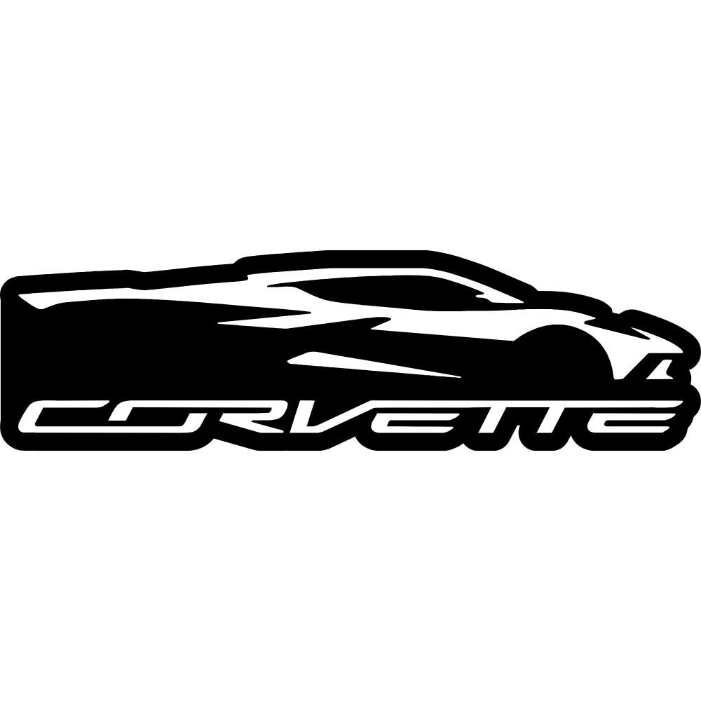 Corvette C8 Silhouette Decal Style 2