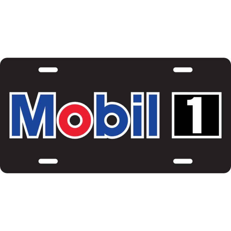 Mobil 1 Aluminum License Plate