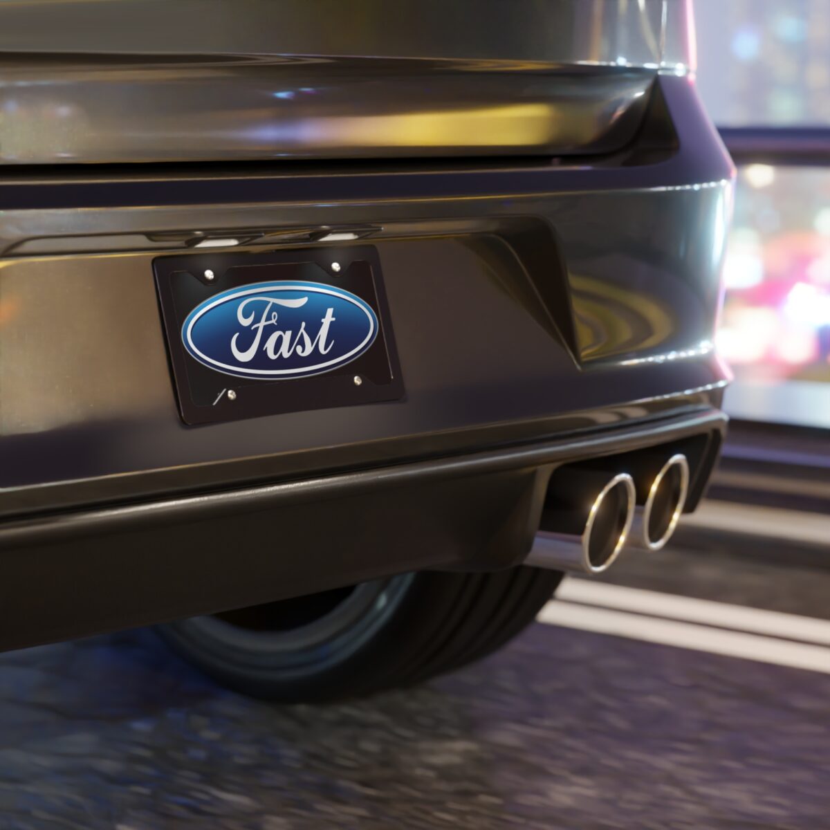 Ford Fast License Plate