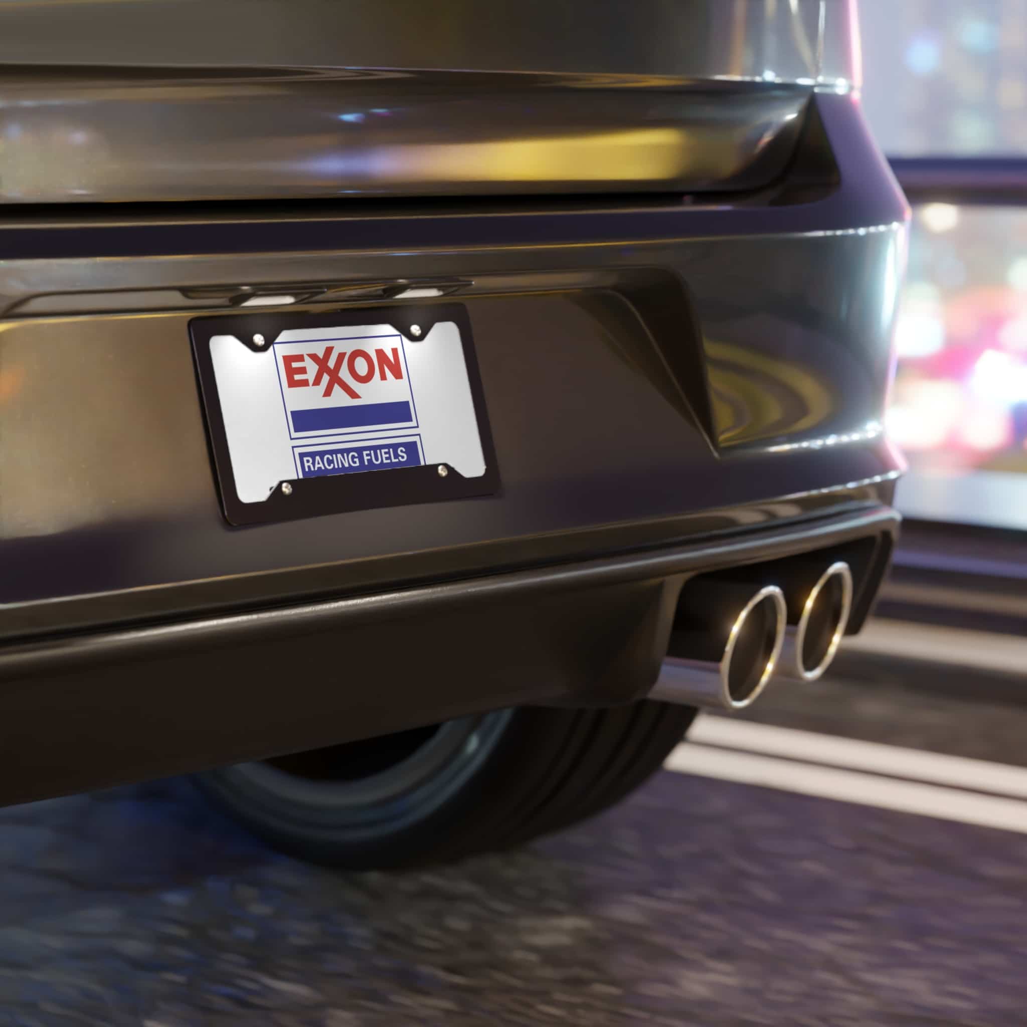 Exxon Racing Fuels License Plate