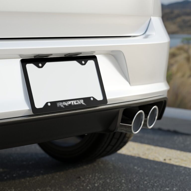 Ford Raptor Distressed Metal License Plate Frame
