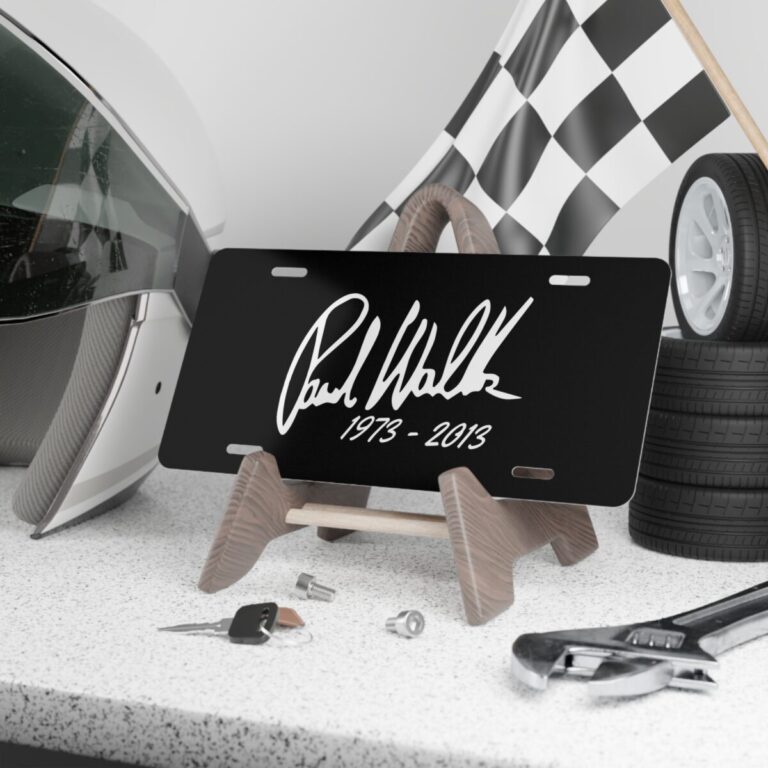 Paul Walker Signature License Plate
